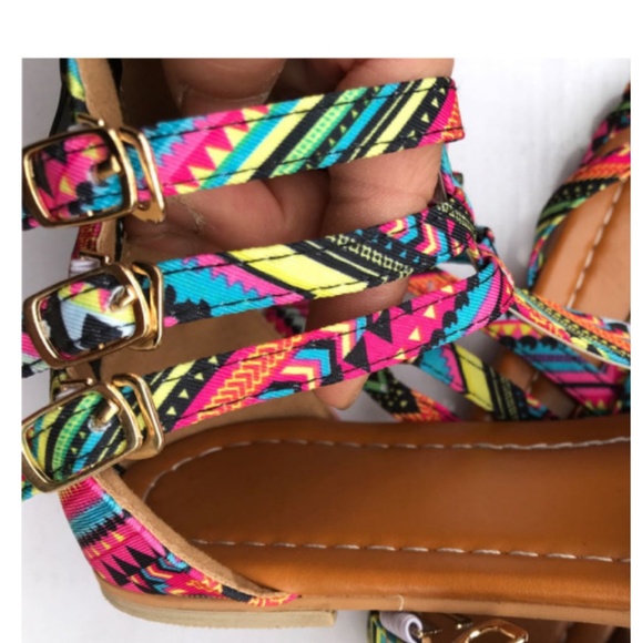Shoes | Brand New Peep Top Flat Sandal W Strap | Poshmark